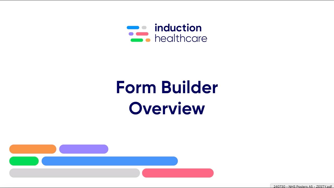 Induction Form Builder Overview - Creating a form