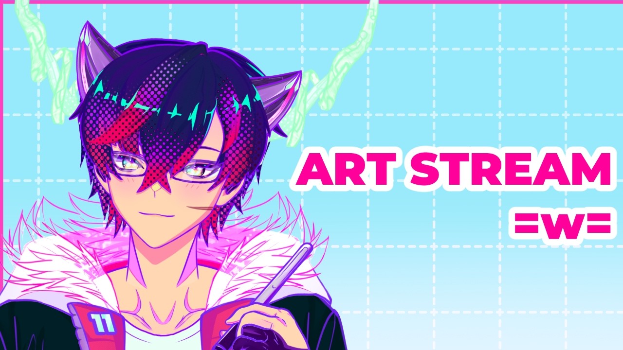 [ ART ] Working on Emotes and a VTuber Model Commission!