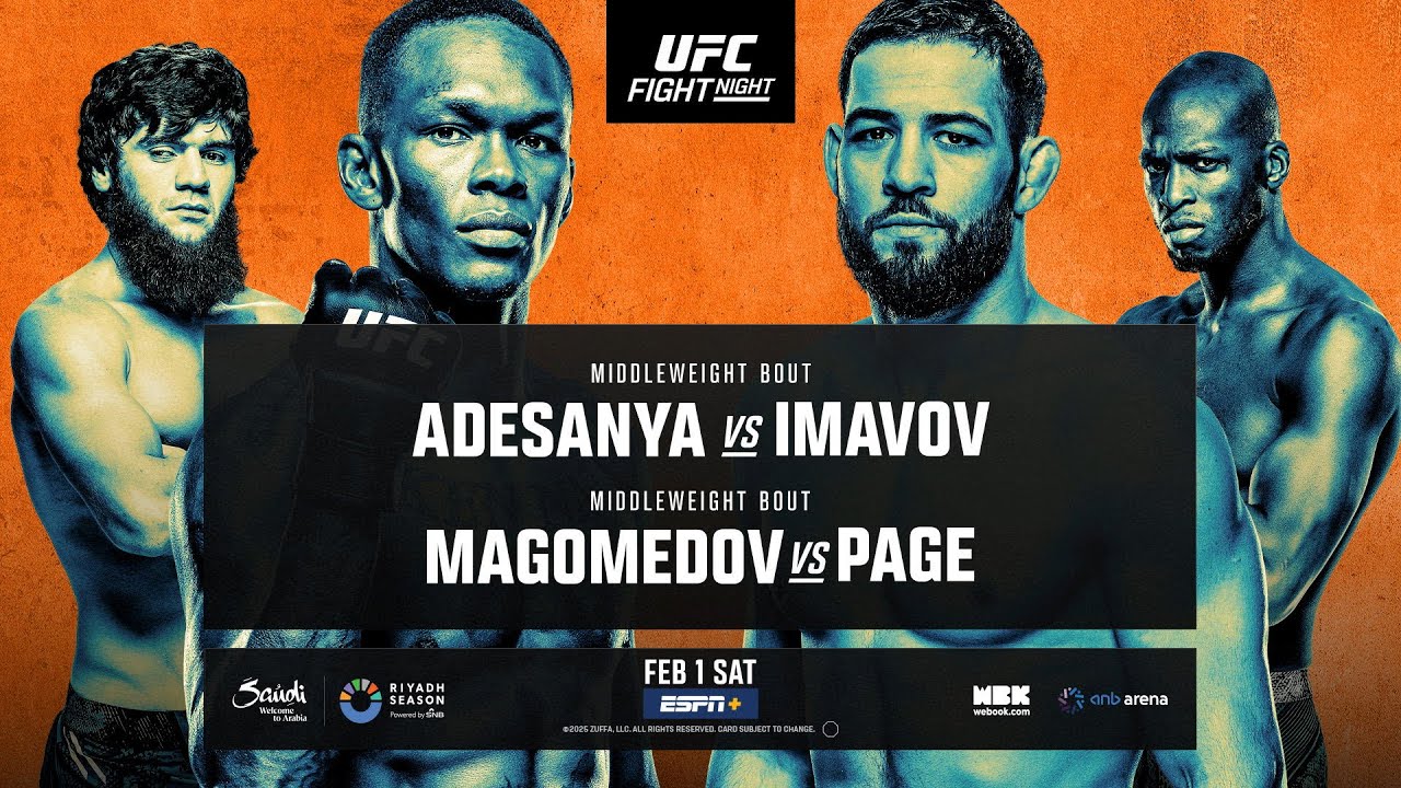 UFC Fight Night: Adesanya vs. Imavov online živě | Telly