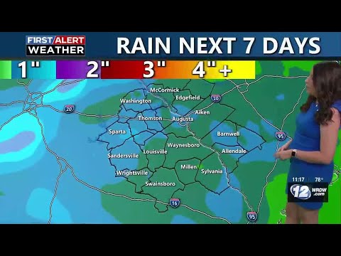 High temperatures kick off the work week, rain returns late.