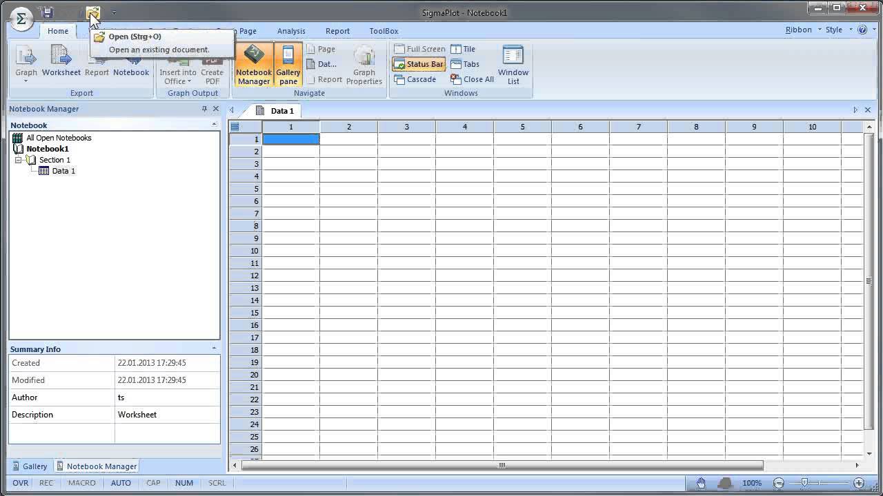 SigmaPlot 12's All New User Interface