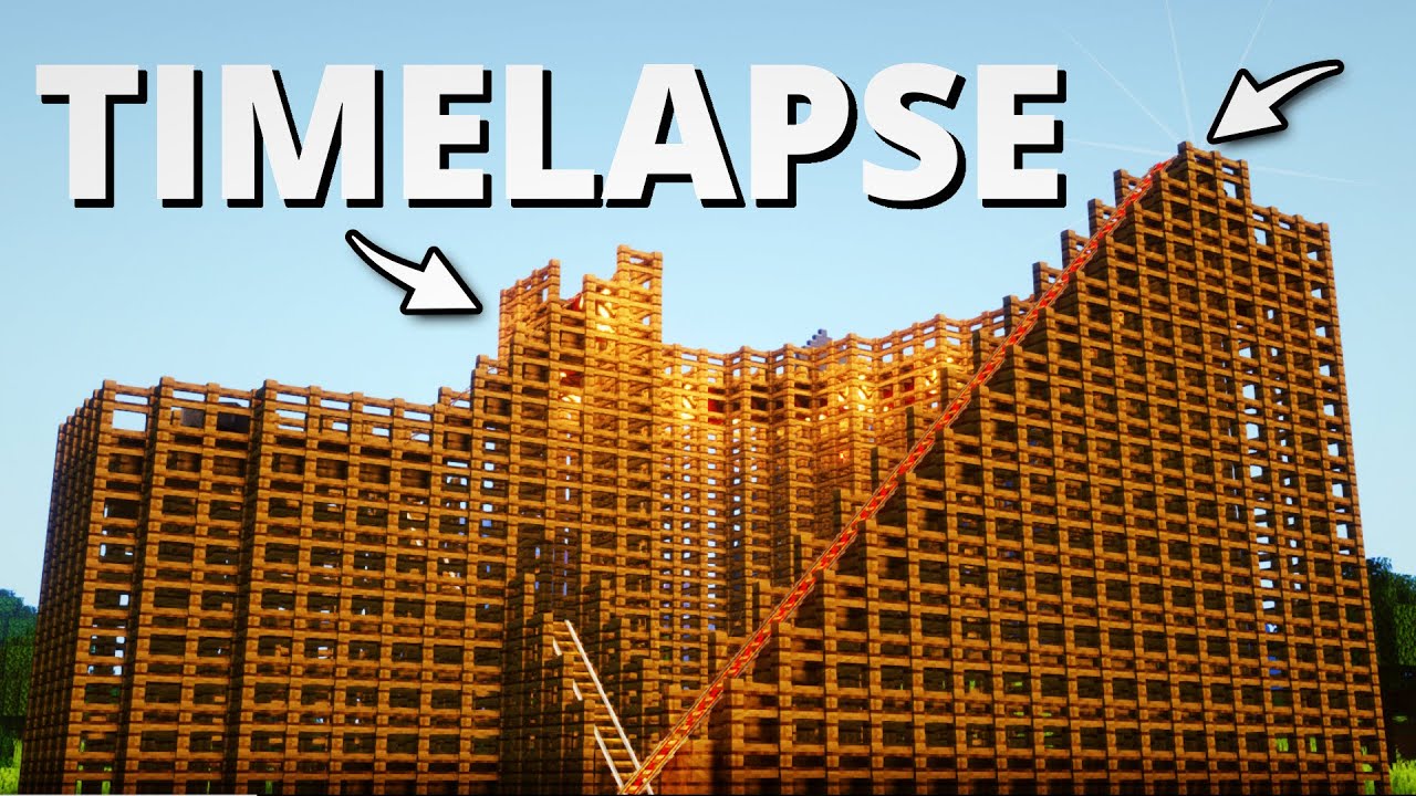 Roller Coaster in Minecraft - Timelapse