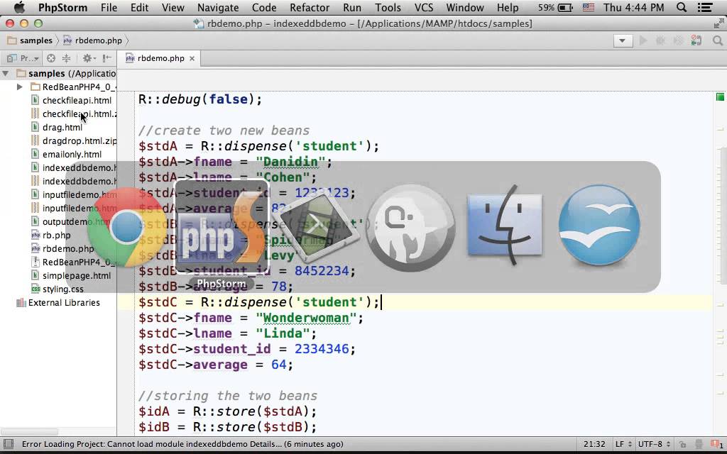 RedBeanPHP Simple Demo