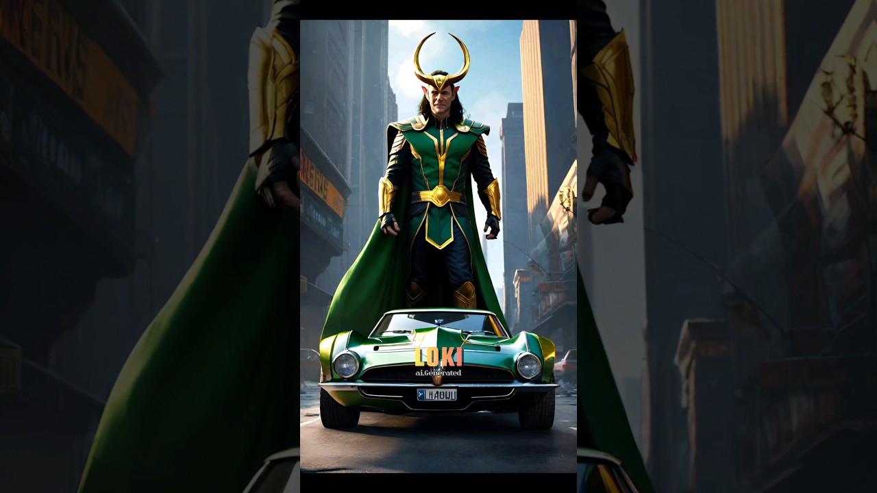 Ai Generated images of Marvel characters and their car's || #aianimation #ai #aiart #marvel #bmw