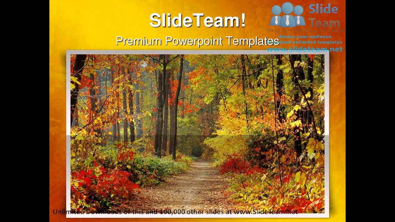 Path Through Forest Nature PowerPoint Templates Themes And Backgrounds ppt themes