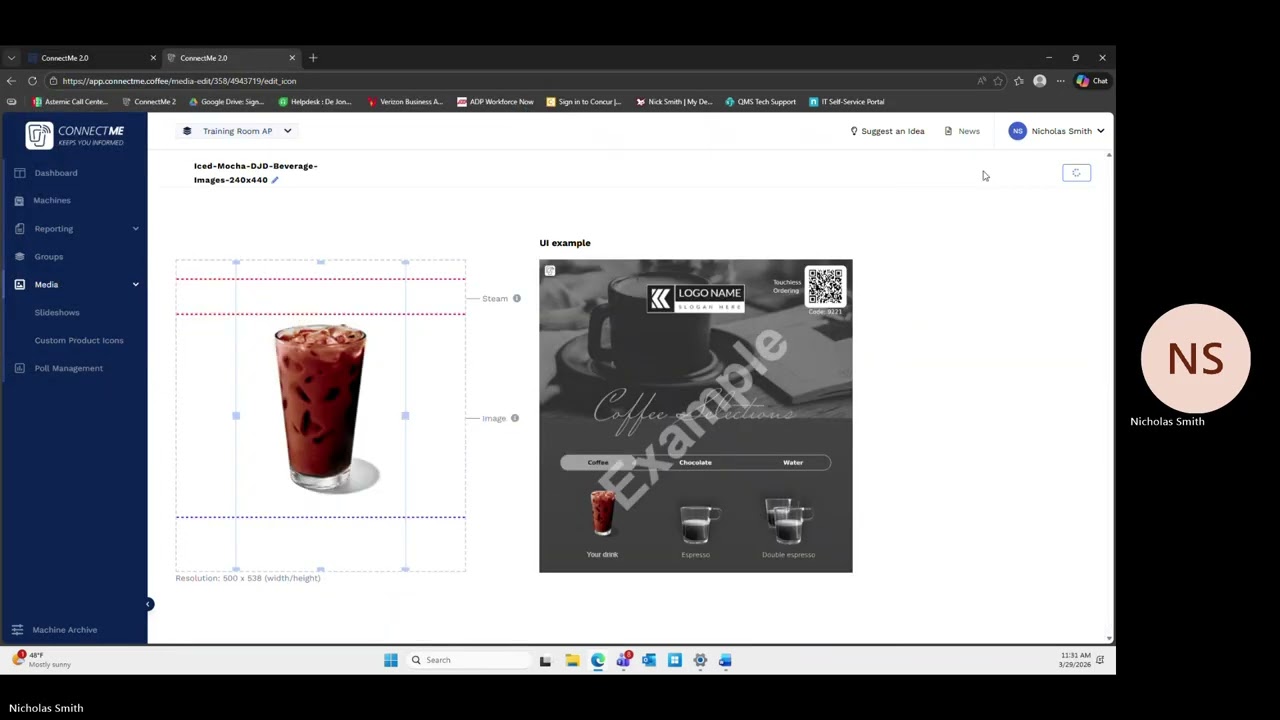 Step 2. Upload Custom Icons to the Machine