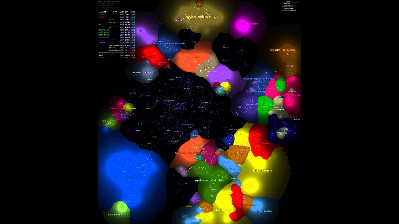 EVE: Animated Influence Map - July 2008