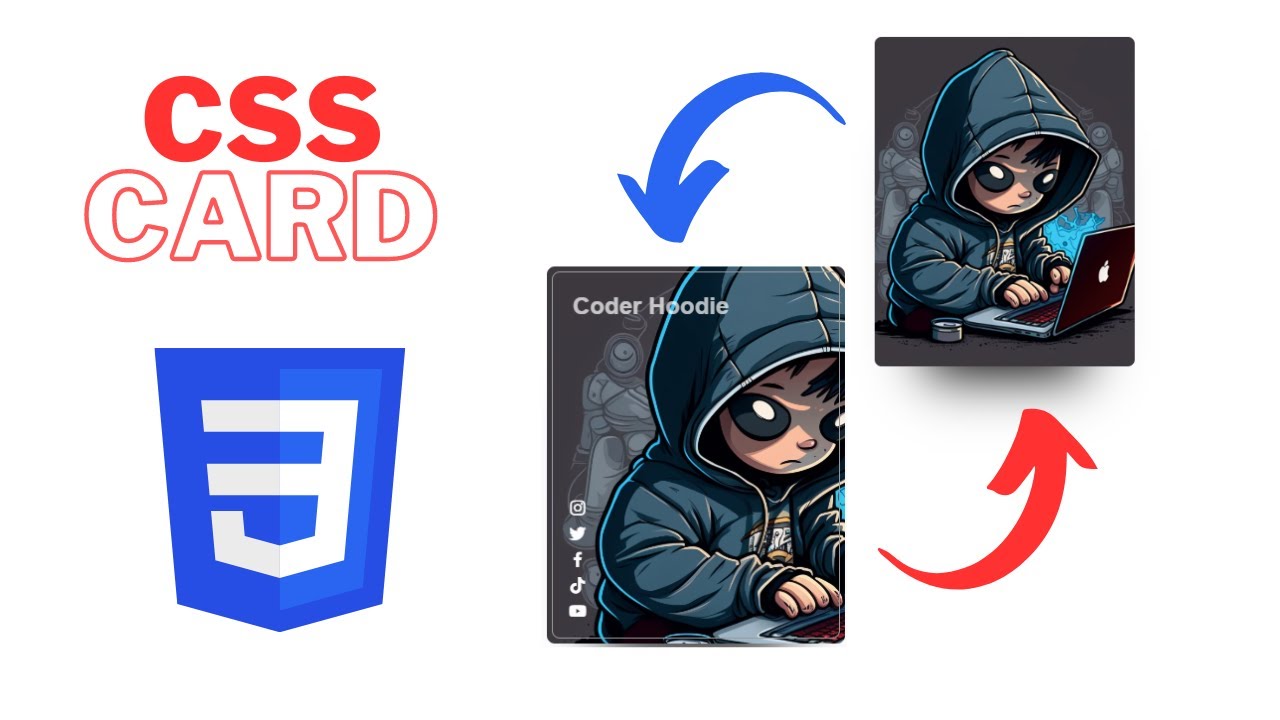 Animated Profile Card UI Design using Html & CSS | CSS Card Hover Effects