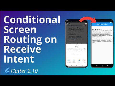 Counditional screen routing on receive intent in flutter
