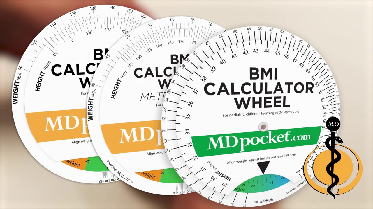 Calculating Body Mass Index (BMI) with Calculator Wheel from MDpocket
