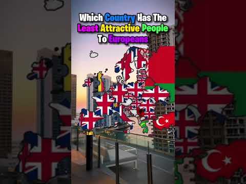 Which country has the least attractive people to Europeans