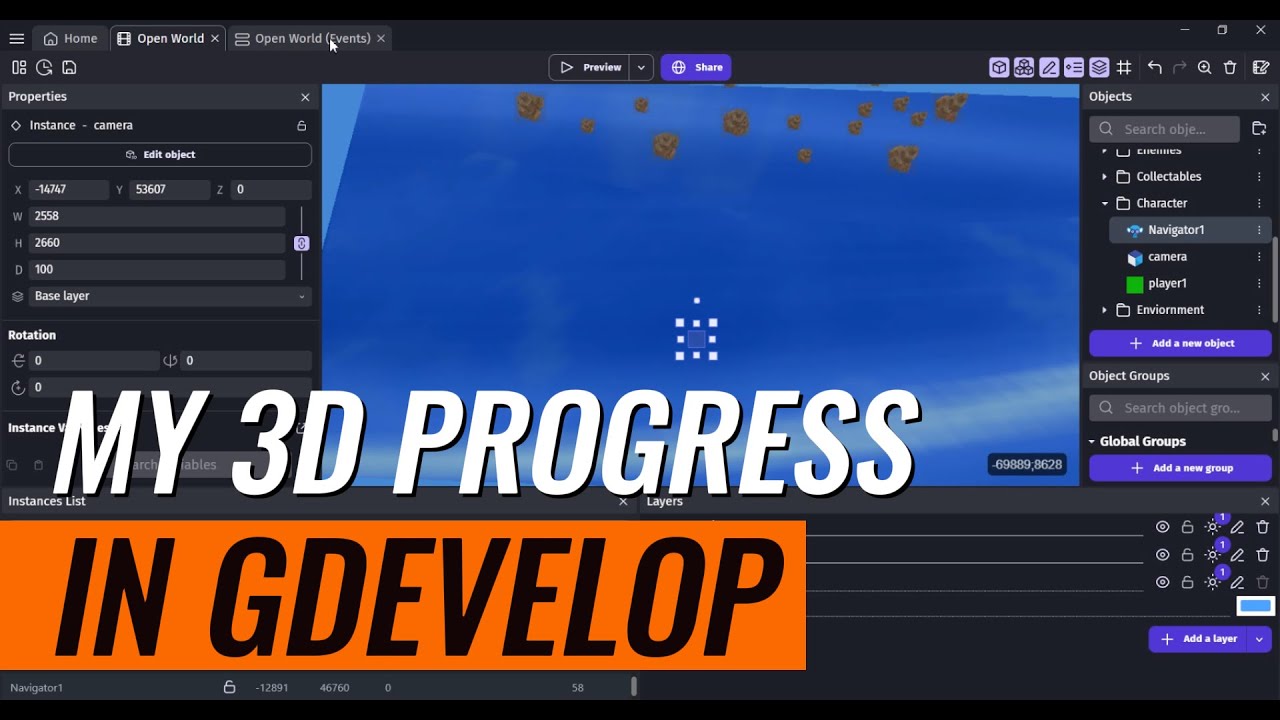TESTING WITH 3D IN GDEVELOP 5