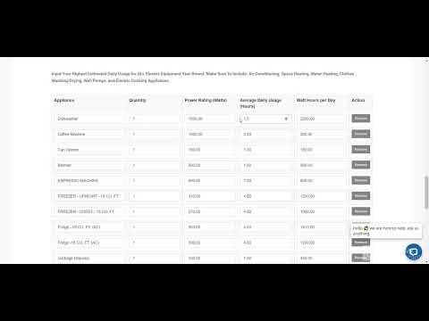 Solar Sizing Tool Calculator (WordPress)