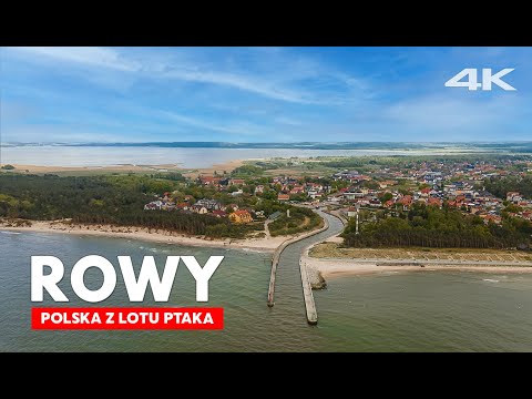 ROWY nad morzem Bałtyckim, Rowy plaża z drona 4K