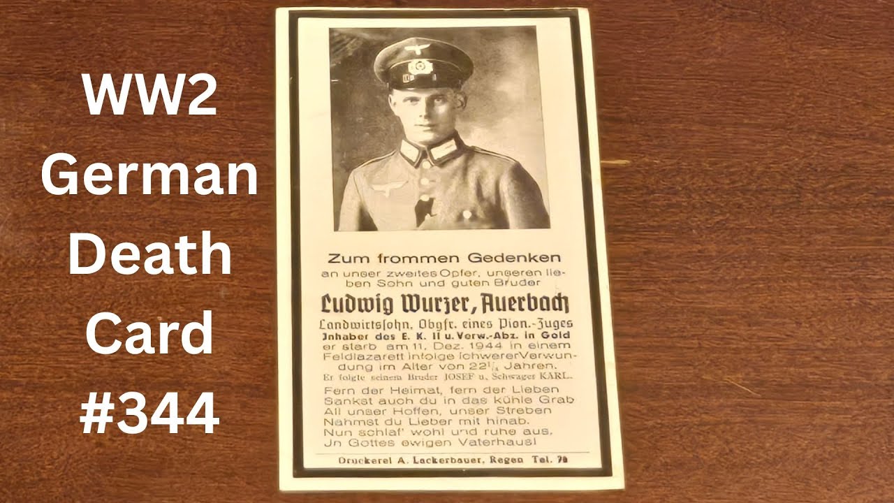 WW2 German Death Card #344