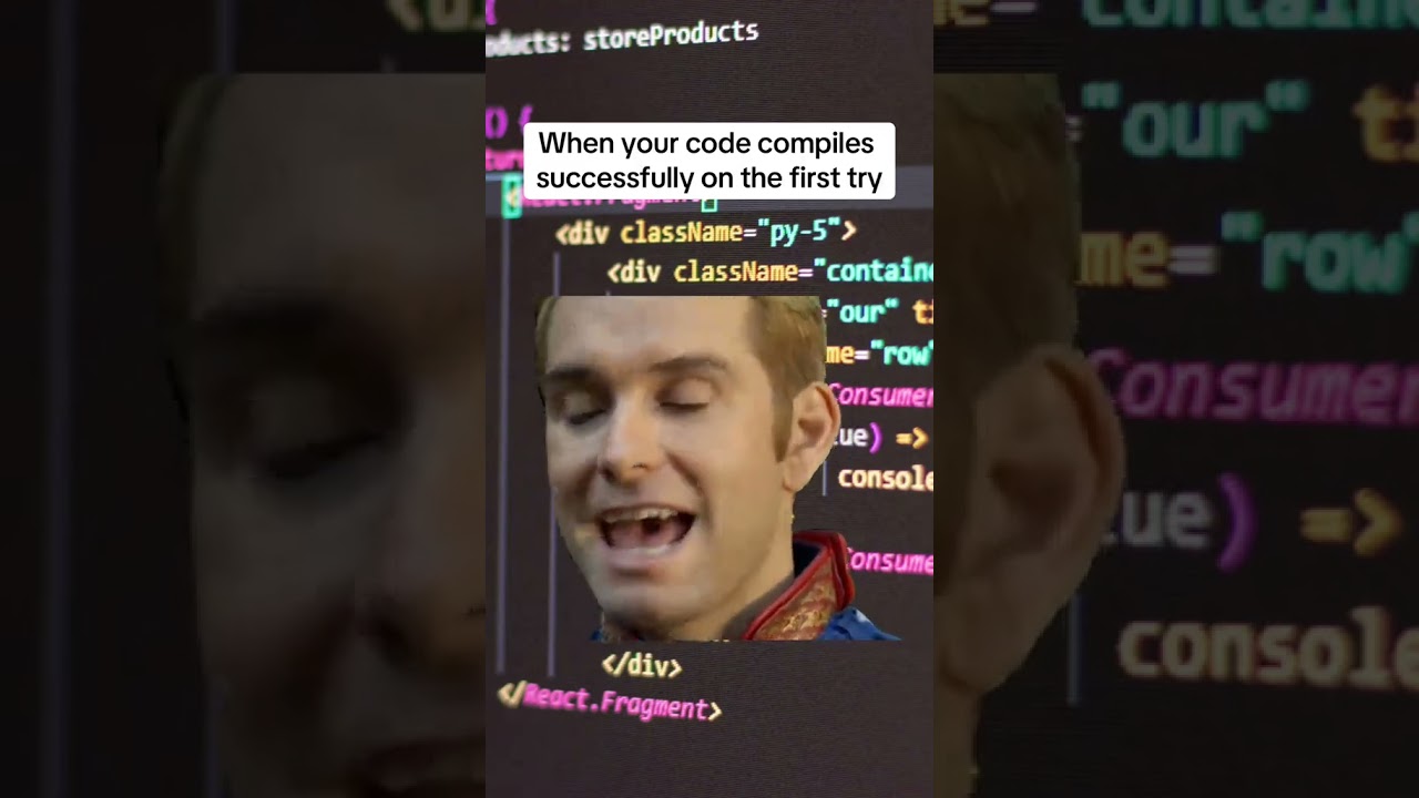 When Your Code Compiles Successfully #developermemes #software #softwaredevelopment #codingmemes