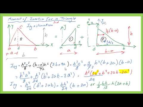 15-Product of inertia Ixy- for the triangle. | Engineering Oasis