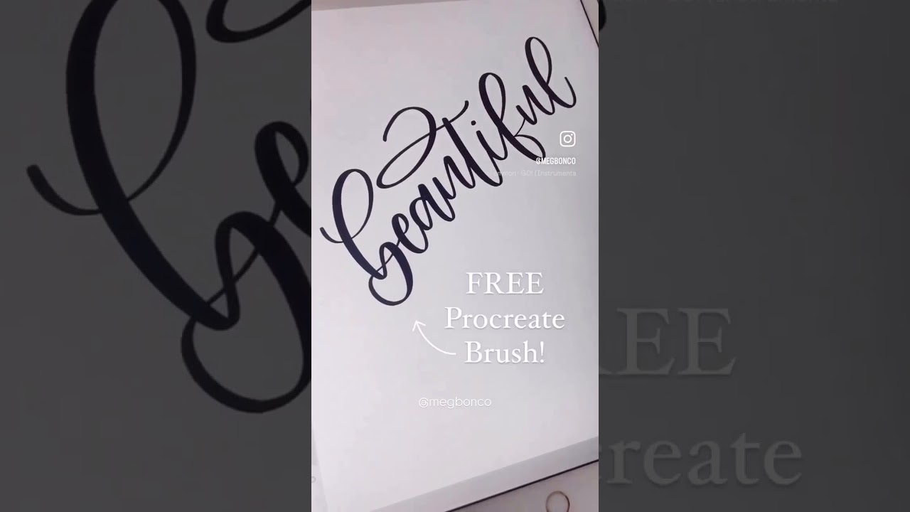 FREE Procreate Brush - The Chunky Calligraphy Brush