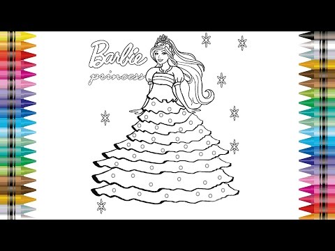 Barbie Coloring Pages For Kids,Learn Colors For Baby