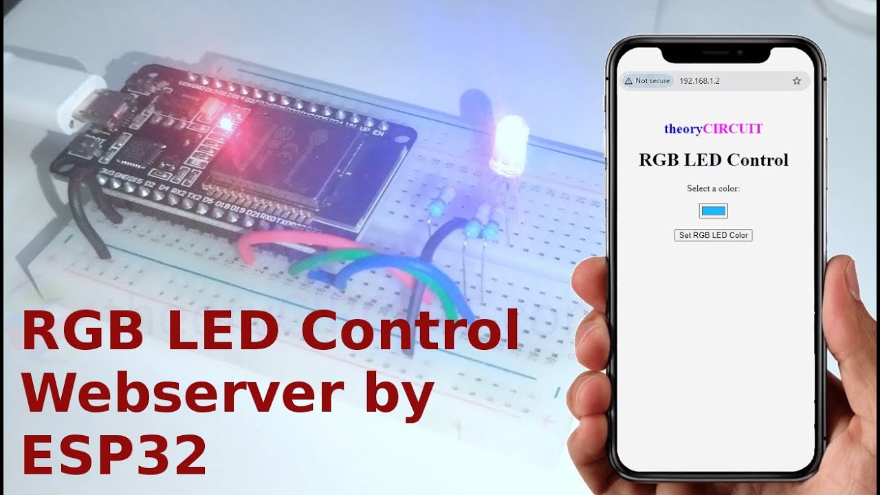 RGB LED Web server using ESP32