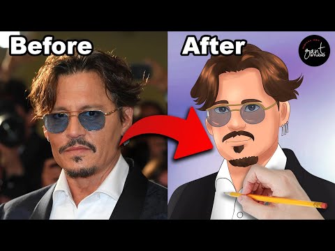 personalized gift ideas for boyfriend | cartoon portrait from photo jonny depp