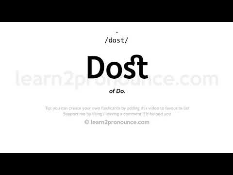 Pronunciation of Dost | Definition of Dost