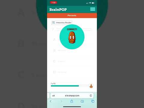 Brain pop answers (percents quiz)
