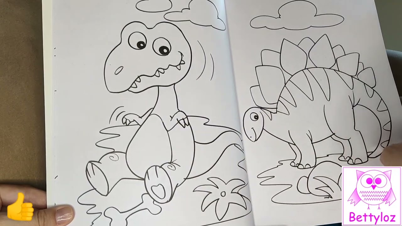 Cuento infantil Libro para colorear dinosaurios para divertir, entretener y relajar a los niños