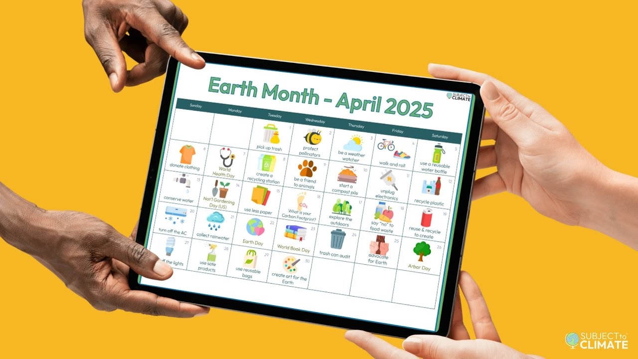 Earth Day 2025 Calendar for Teachers