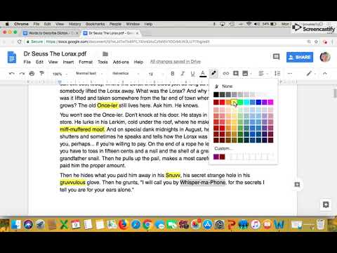 Diction Example "The Lorax"