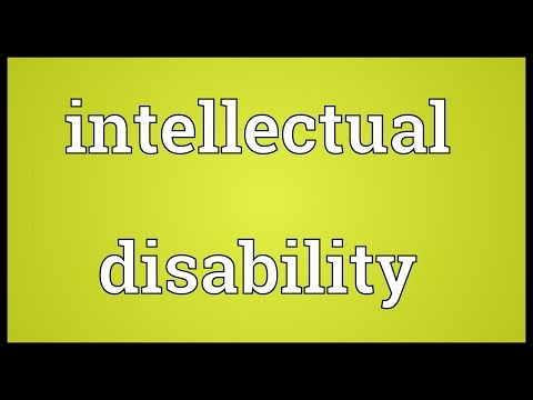 Intellectual disability Meaning