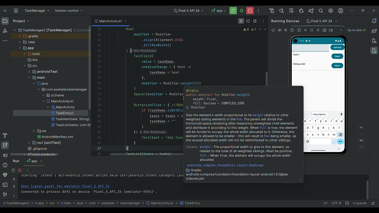 Android Task Manager App Code Demo