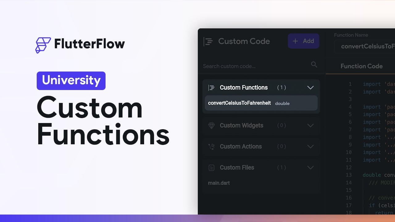 Custom Functions | FlutterFlow University