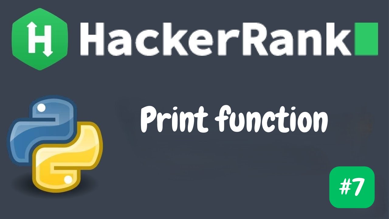Print Function | Python HackerRank Solution Explained Step-by-Step