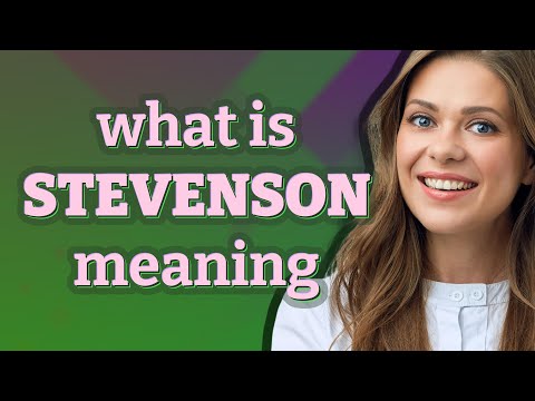 Stevenson | meaning of Stevenson