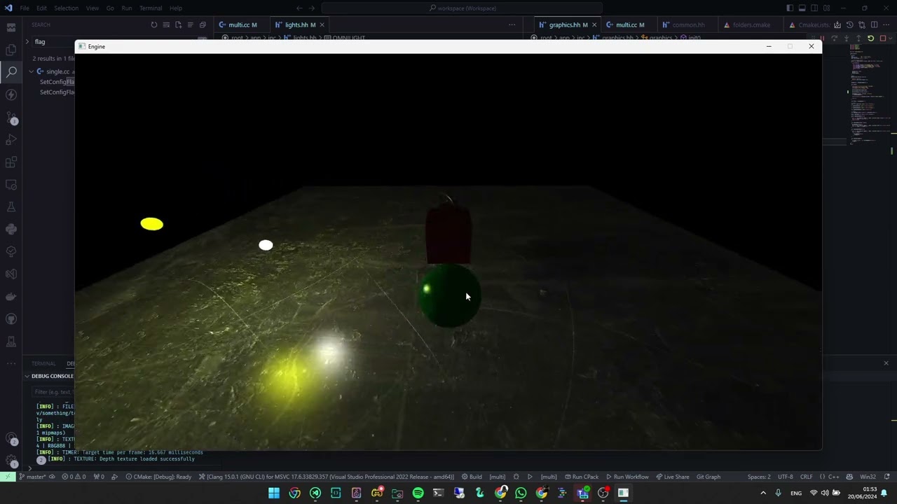 OpenGL with Raylib : Multiple lights shadow maps