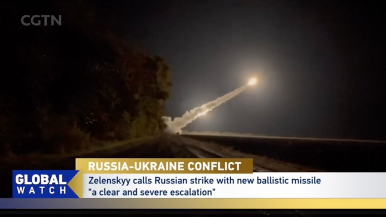 Zelenskyy calls Russian strike with new ballistic missile 