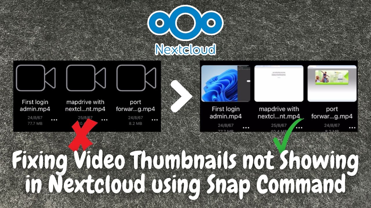 Fixing Video Thumbnails not showing in Nextcloud using Snap Command