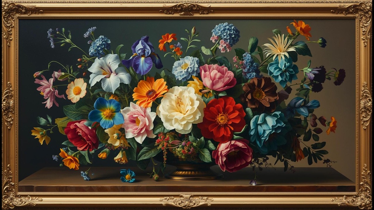 Vintage Whimsical Mood Wallpaper Background | Ultra HD 4K | Framed Original Digital Art