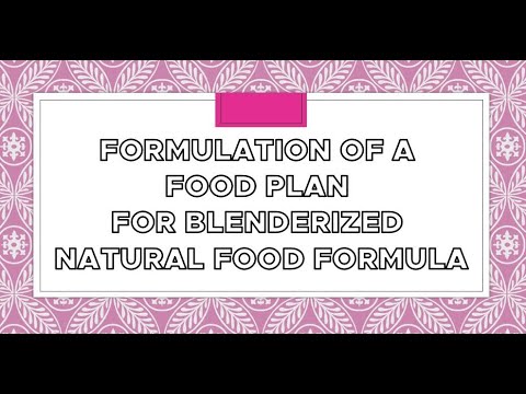 Plan for Natural Tube Feeding || Food Plan for Blenderized Natural Formula