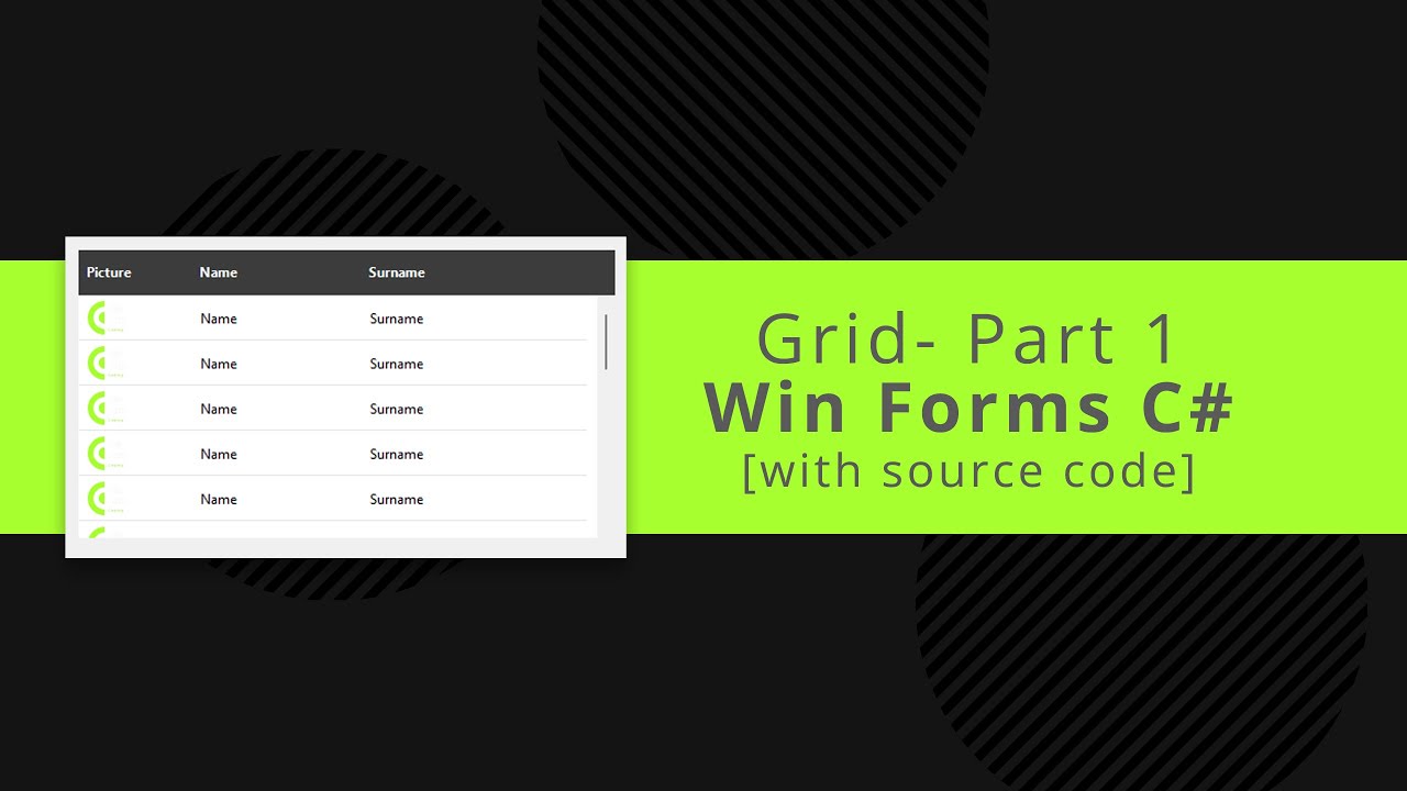 Grid - C# WinForms(Source Code) - PART 1