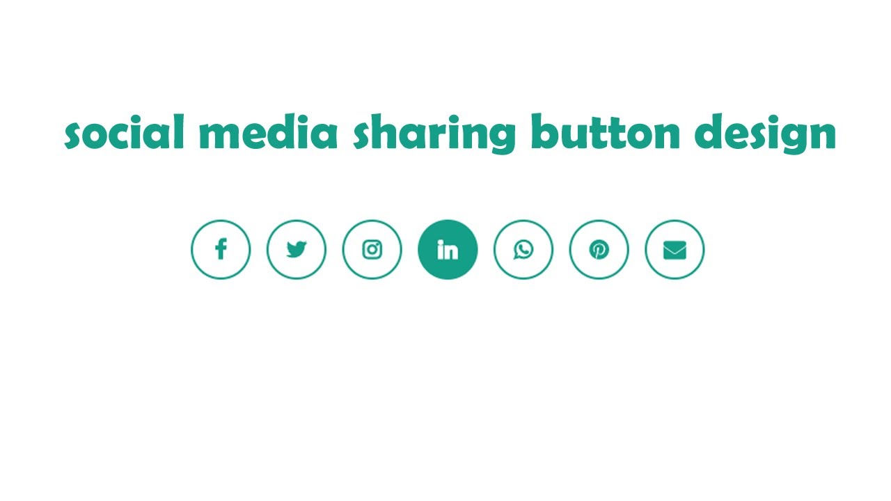 Social Media Share Button Design With Hover Effects in Pure HTML and CSS | Tutorial