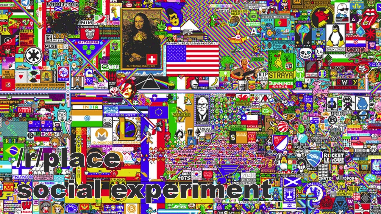 Reddit Place (/r/place) - FULL 72h (90fps) TIMELAPSE