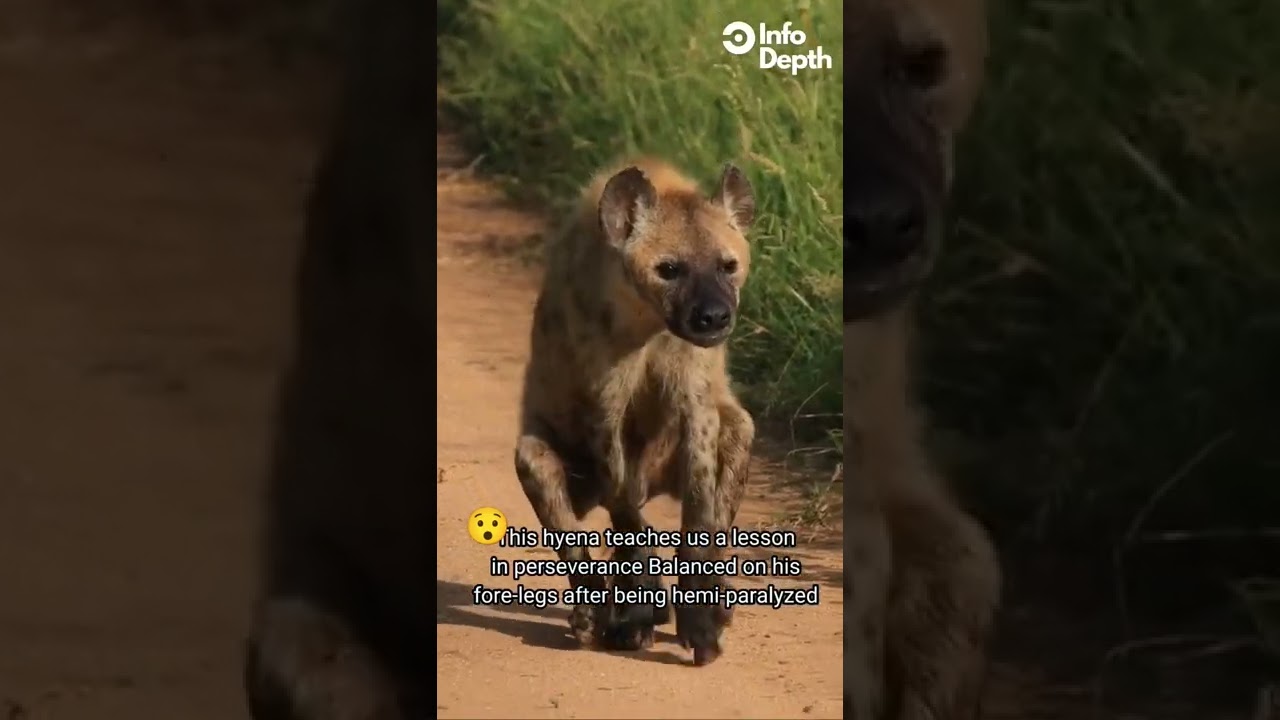 This hyena teaches us a lesson in perseverance #shorts
