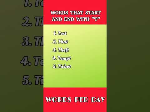 Common words that start and end with "T" #englishlearners #englishlearning #youtubeshorts