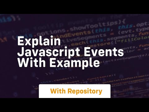 explain javascript events with example