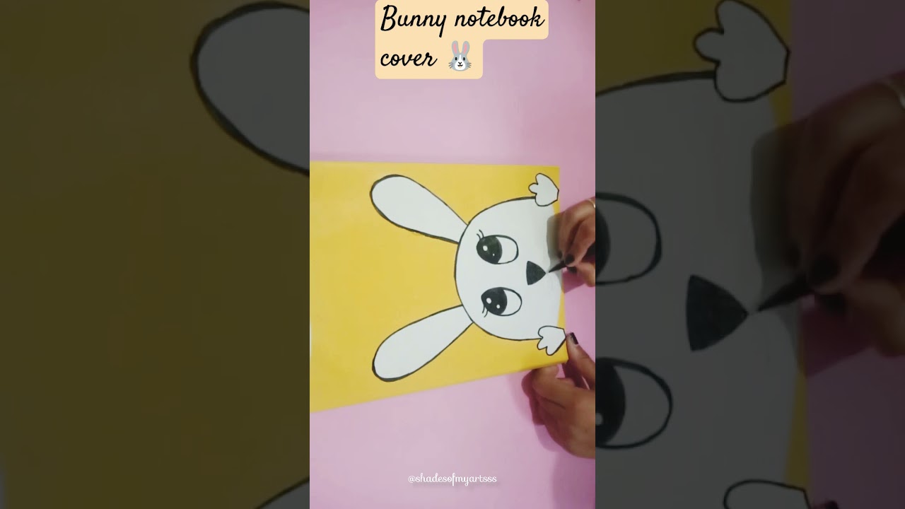 Bunny notebook cover idea 🤗#shorts #viralvideo