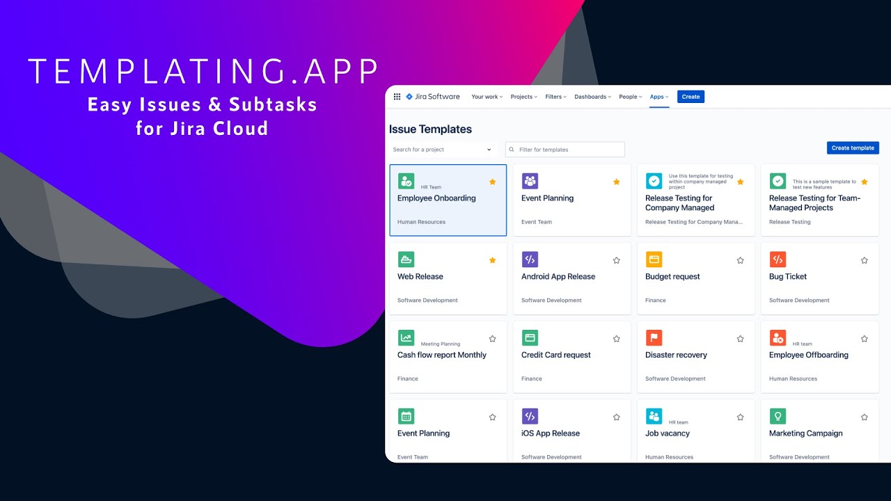 Templating.app - Easy Issues & Subtasks (Templates for Jira Cloud)