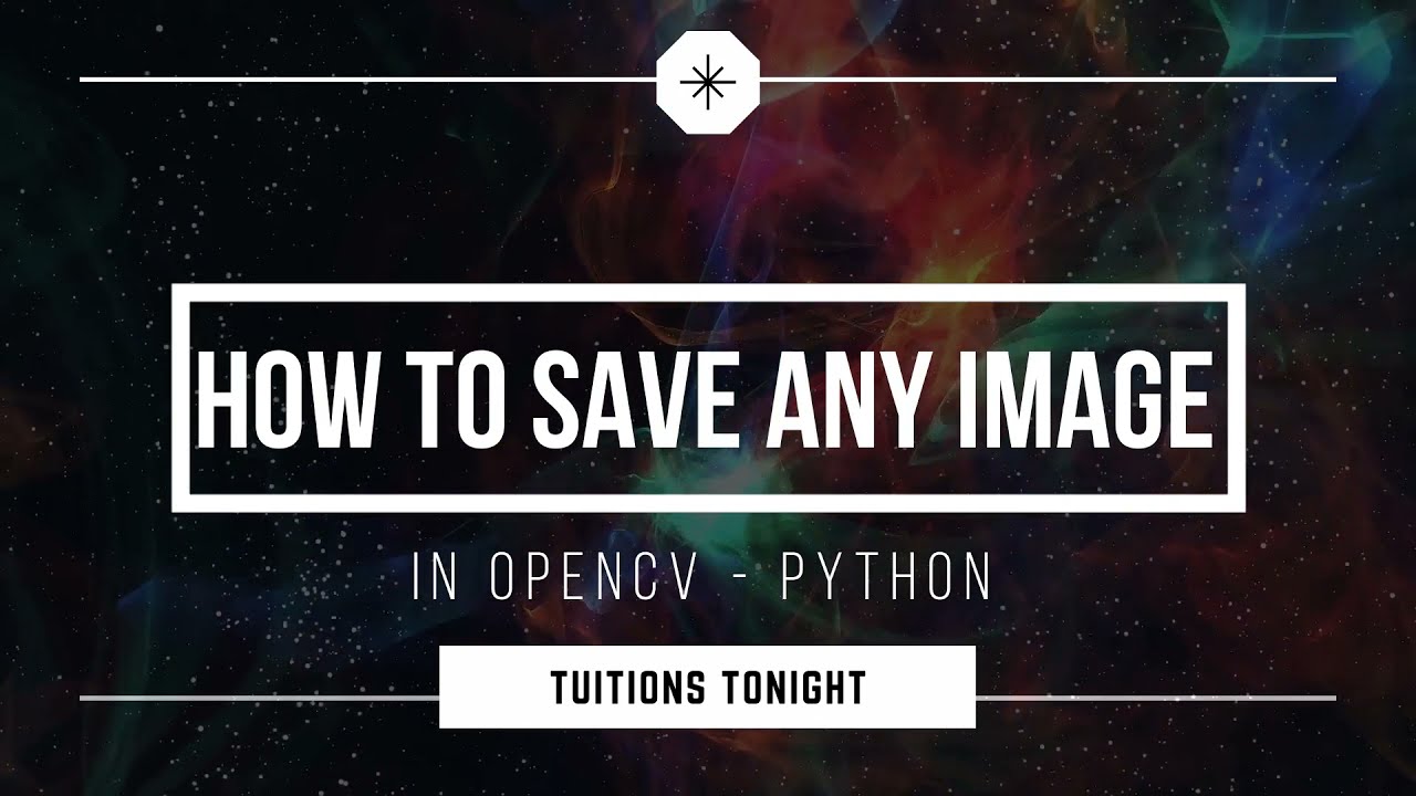 How to Save the image using OpenCV Code - Python3