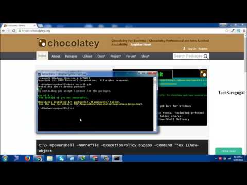 How to install git using chocolaty in windows